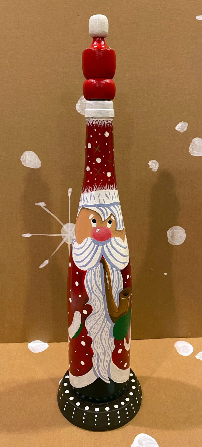 Holiday Hand Painted Wine Bottles - Etsy