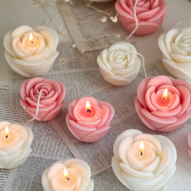 Rose Candle - Etsy