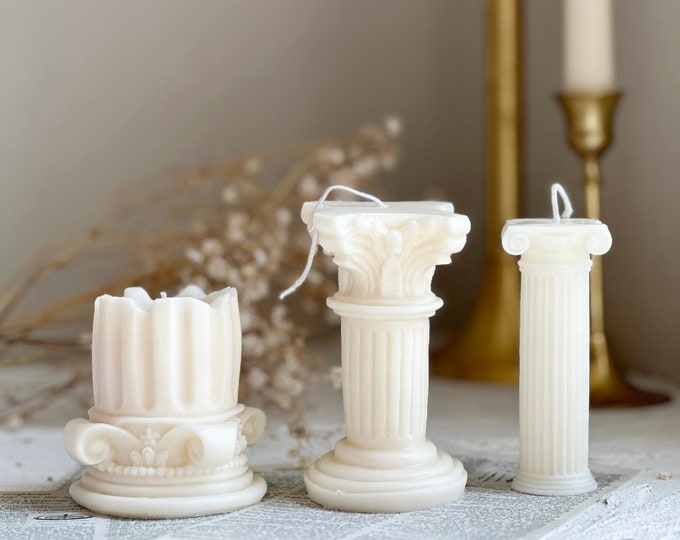 Roman Column Large Candle | Masterpiece - Etsy