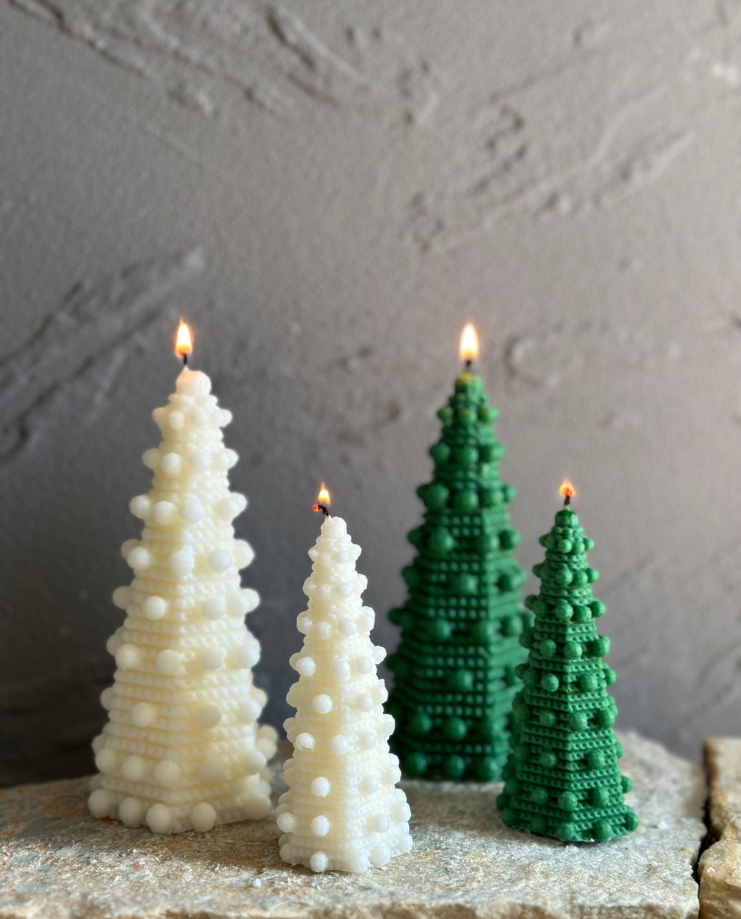 Christmas Tree Candle Set: Fraser Fir Scented Soy Wax Candles - Etsy
