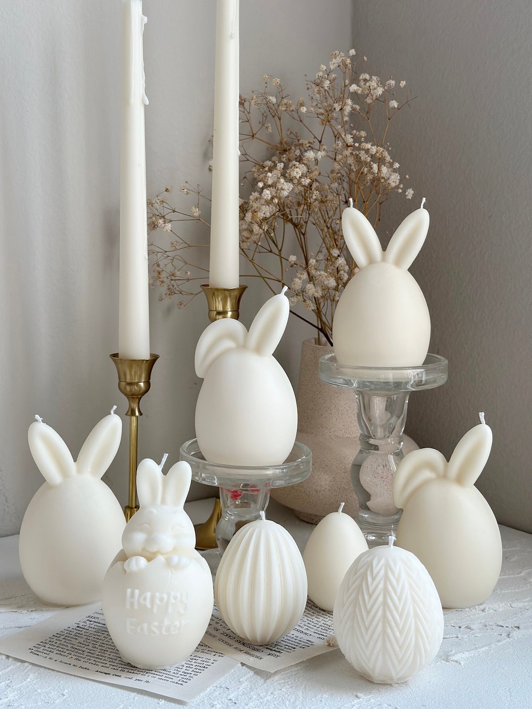 Easter Bunny Egg Candle, Greek Easter Candle Easter Bunny Candle ...
