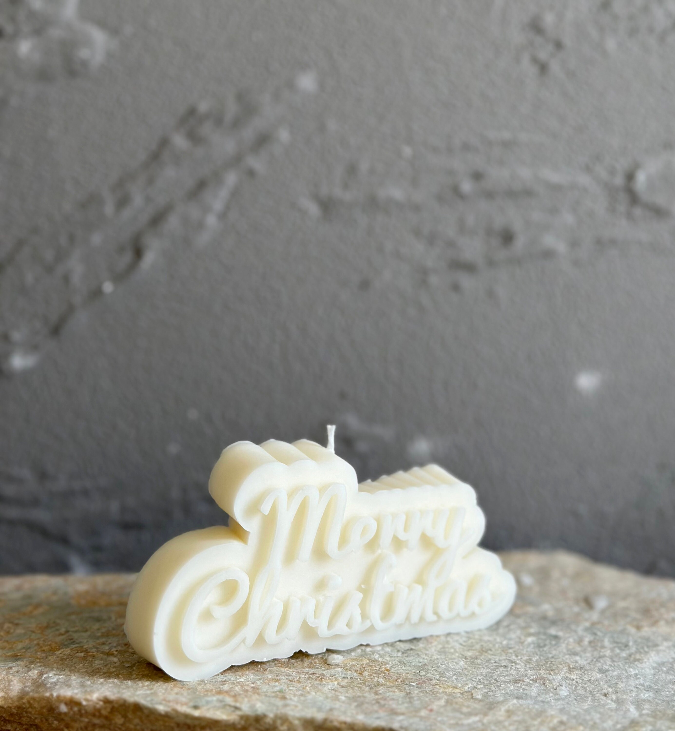 Undyed Merry Christmas Candle: Hand-poured Soy Wax - Etsy