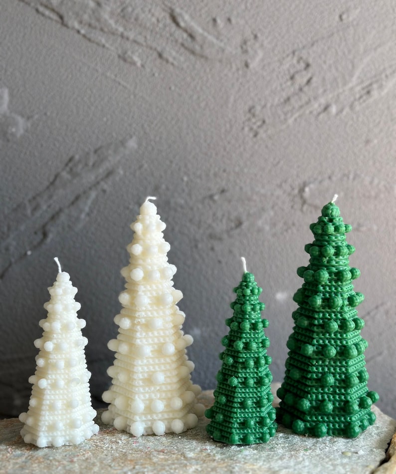 Christmas Tree Candle Set: Fraser Fir Scented Soy Wax Candles - Etsy