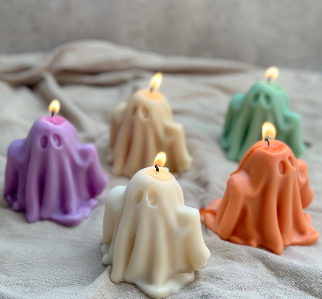 Hand-poured Soy Ghost Candle: Halloween Home Decor - Etsy
