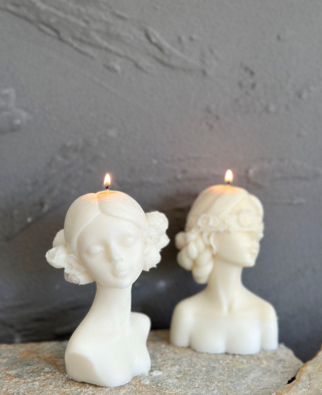 Large Flower Girl Candle, Goddess Candle, Female Body Candle, Aesthetic ...