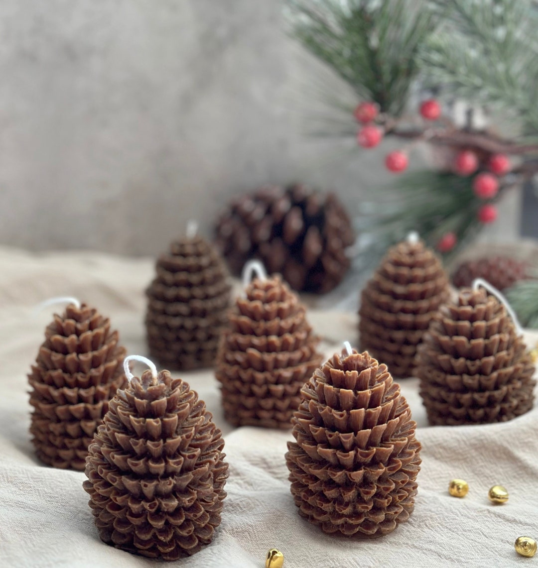 Pine Cone Candles, Christmas Candle, Fraser Fir Scented Candle, Scented ...