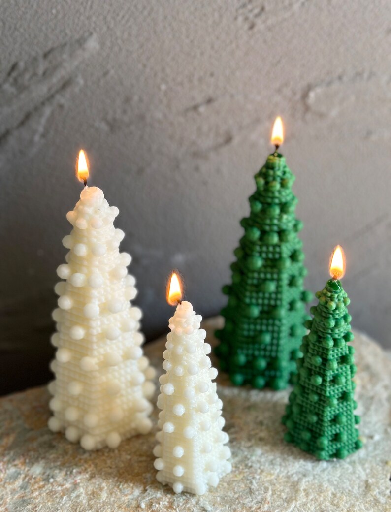 Christmas Tree Candle Set: Fraser Fir Scented Soy Wax Candles - Etsy