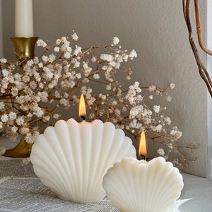 Sea Shell Candle: Undyed Soy Wax Clamshell Candle - Etsy
