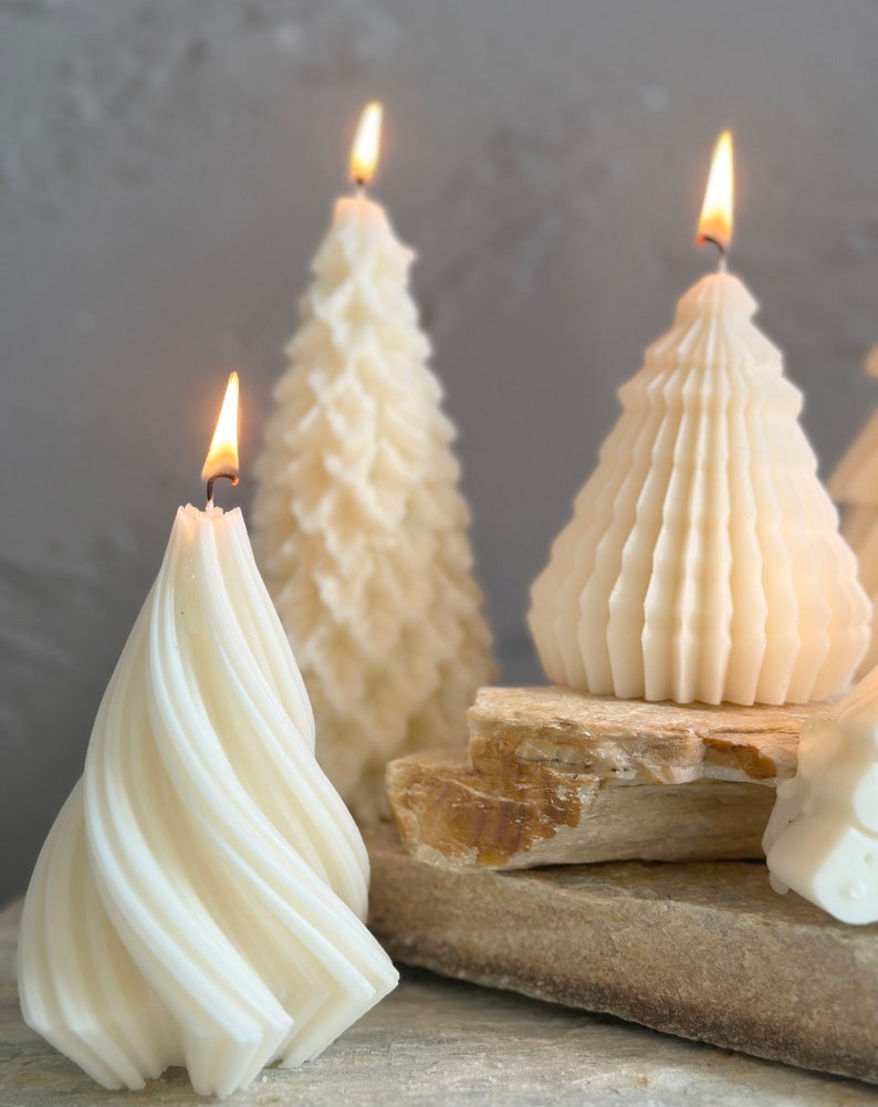 Fraser Fir Scented Christmas Tree Candles: Hand-poured Soy Wax - Etsy