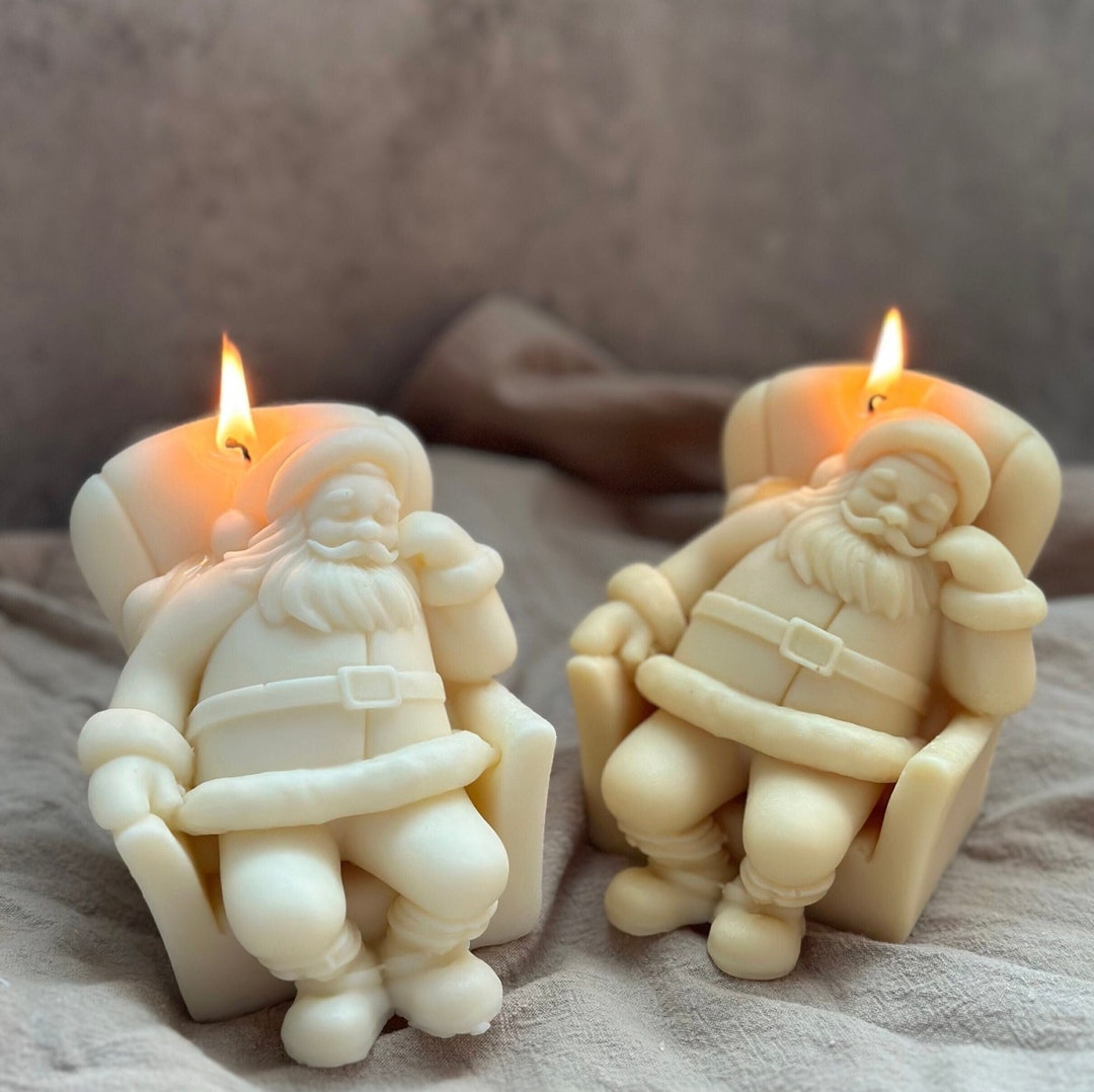 Santa Claus Candle: Hand-poured Soy Wax Christmas Decor - Etsy