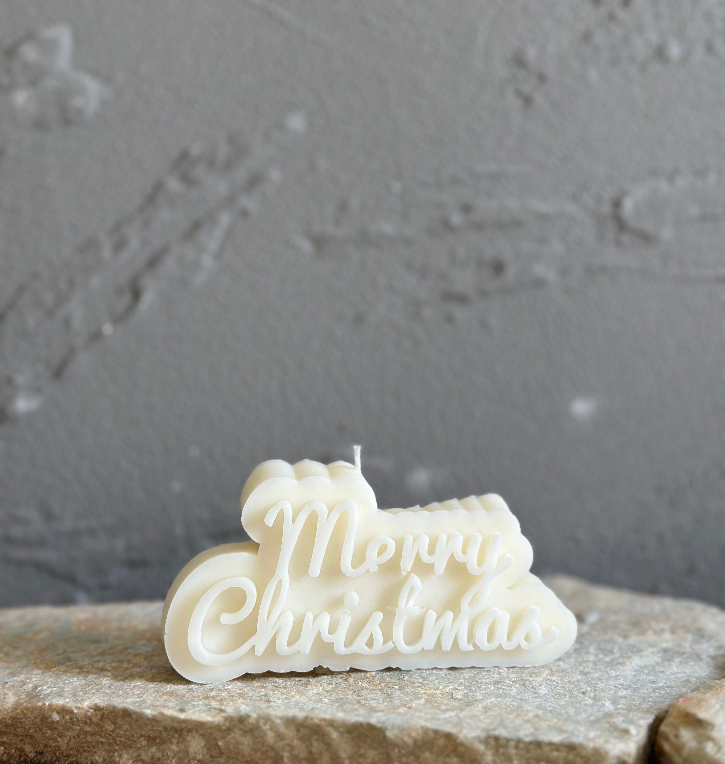 Undyed Merry Christmas Candle: Hand-poured Soy Wax - Etsy