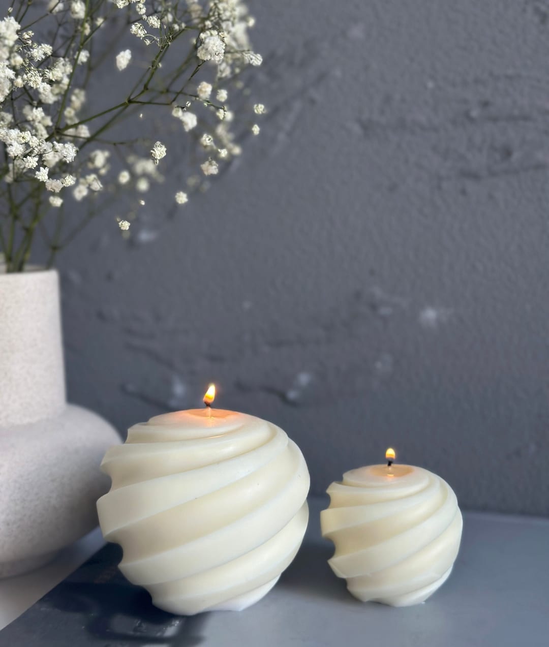 Sphere Ball Candle, Sphere Candle, Swirl Candle, Twisted Candle ...