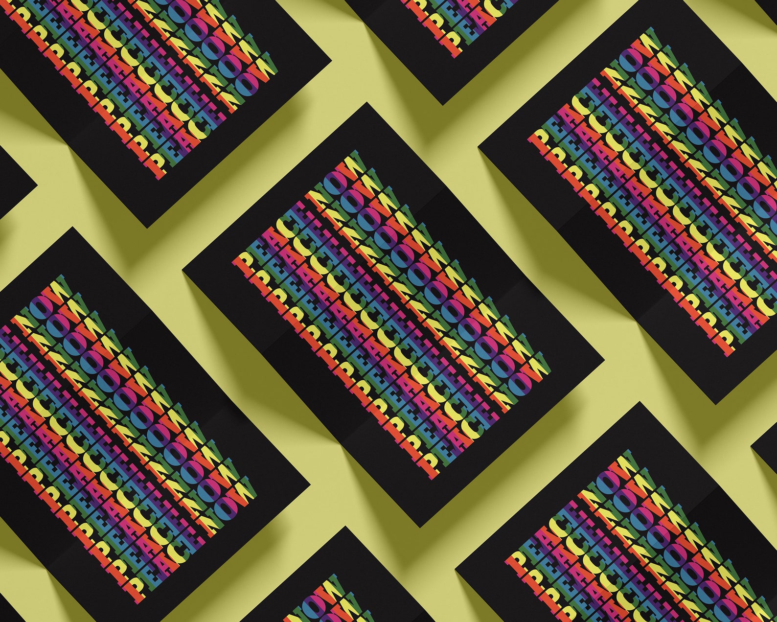 Peace Now Printable Poster Trendy Peace Digital Print Bold - Etsy