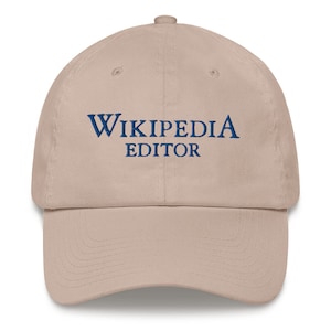Wikipedia Editor Hat Funny Embroidered Baseball Cap Meme Hat Internet ...