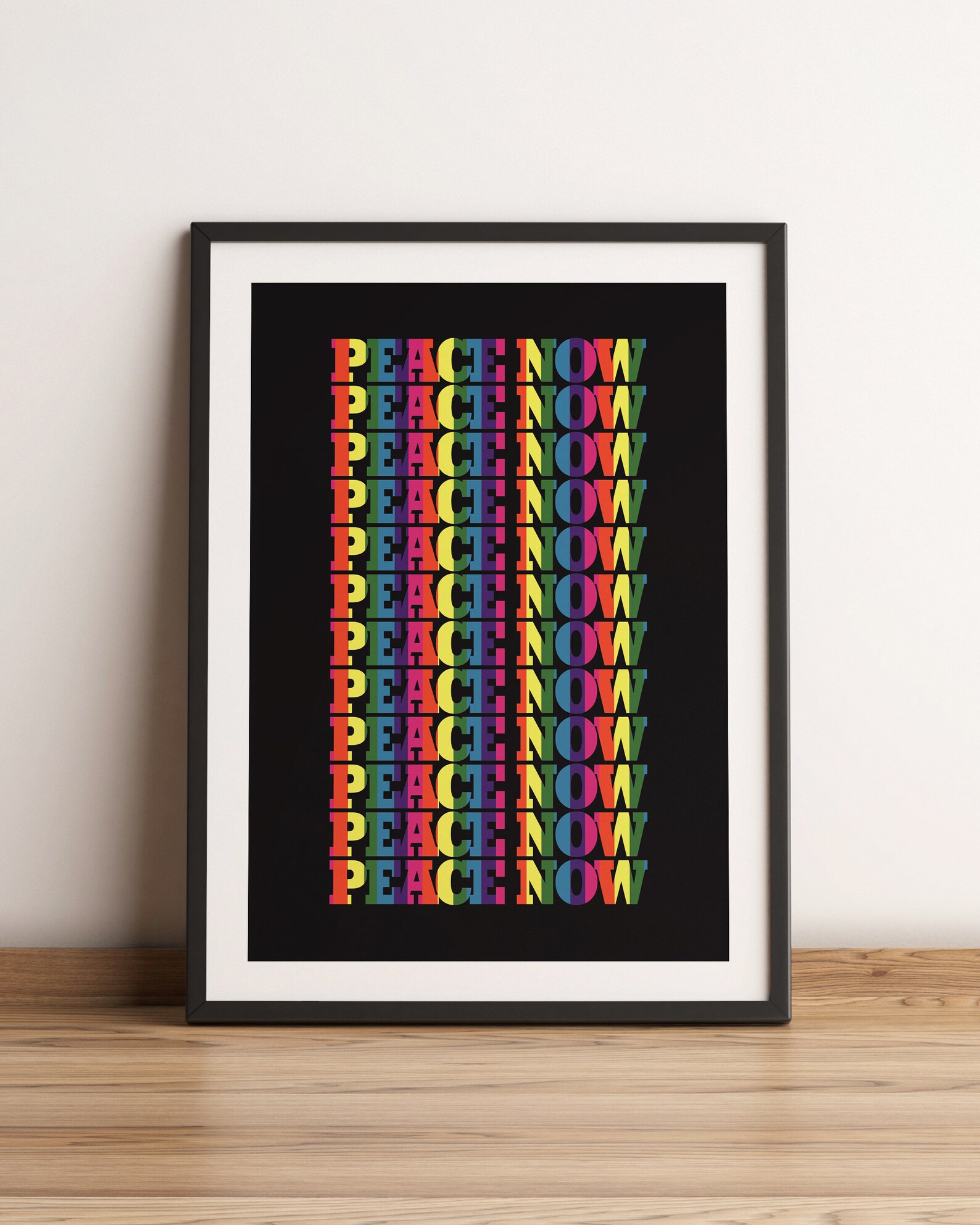 Peace Now Printable Poster Trendy Peace Digital Print Bold - Etsy