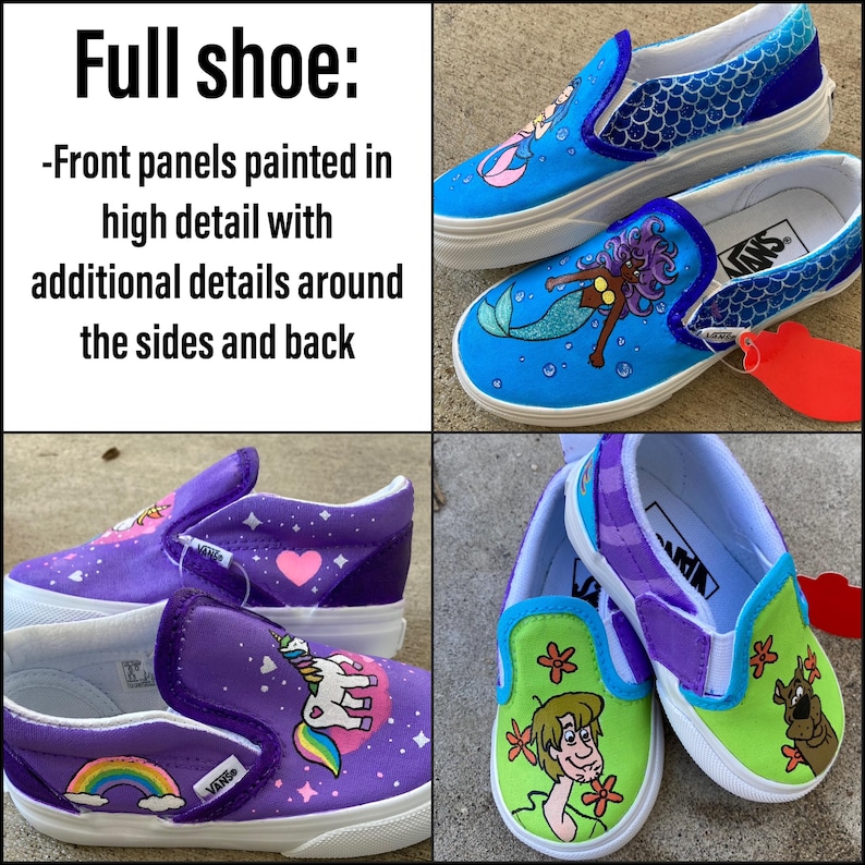 Custom Painted Kids’ Vans - Personalized Boys Girls Shoes / Slip-ons ...