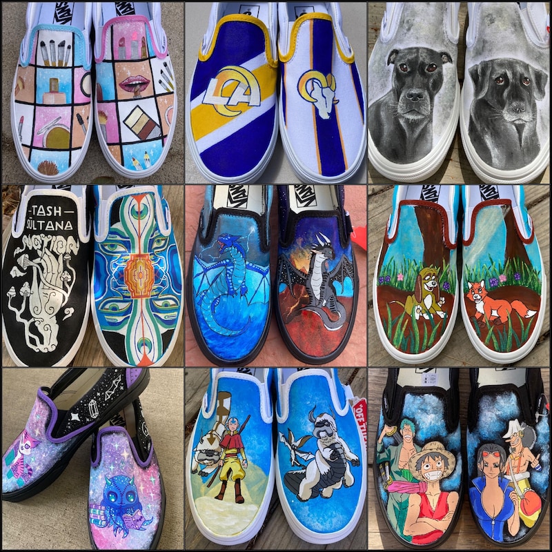 Custom Painted Vans Shoes - Etsy