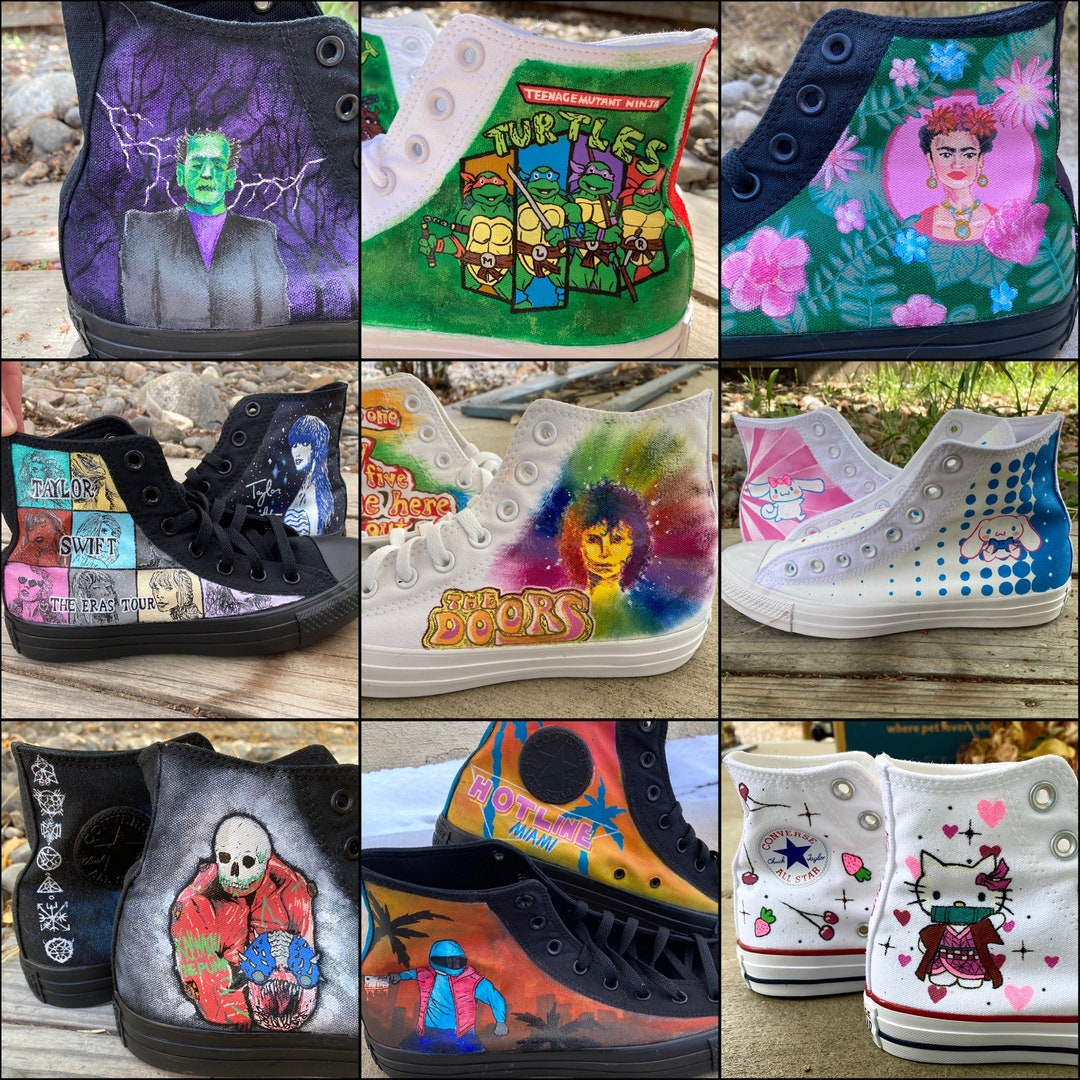 Custom Painted Converse // Completely Customizable Handpainted Shoes ...