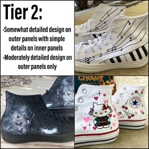 Custom Painted Converse // Completely Customizable Handpainted Shoes ...