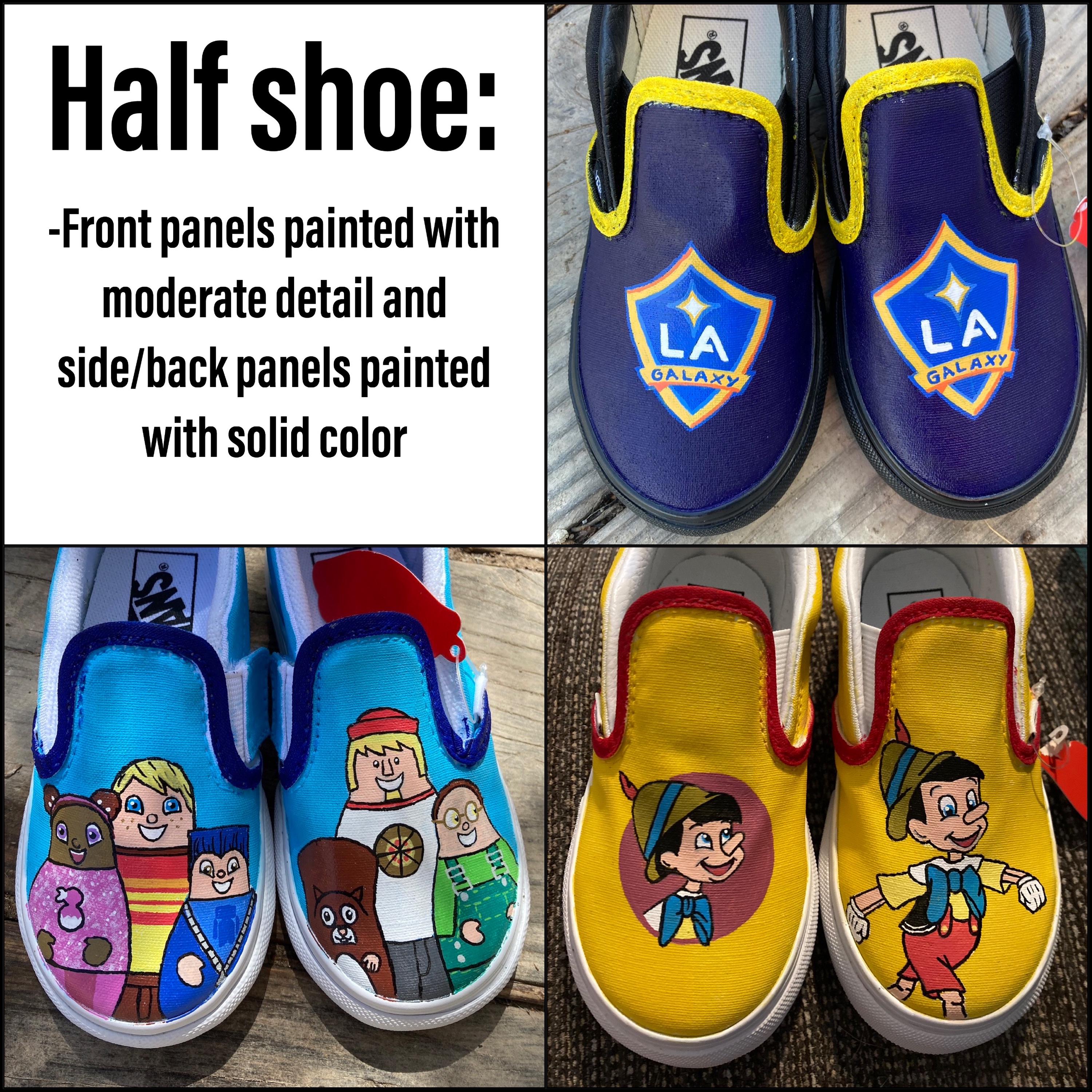 Custom Painted Kids’ Vans - Personalized Boys Girls Shoes / Slip-ons ...