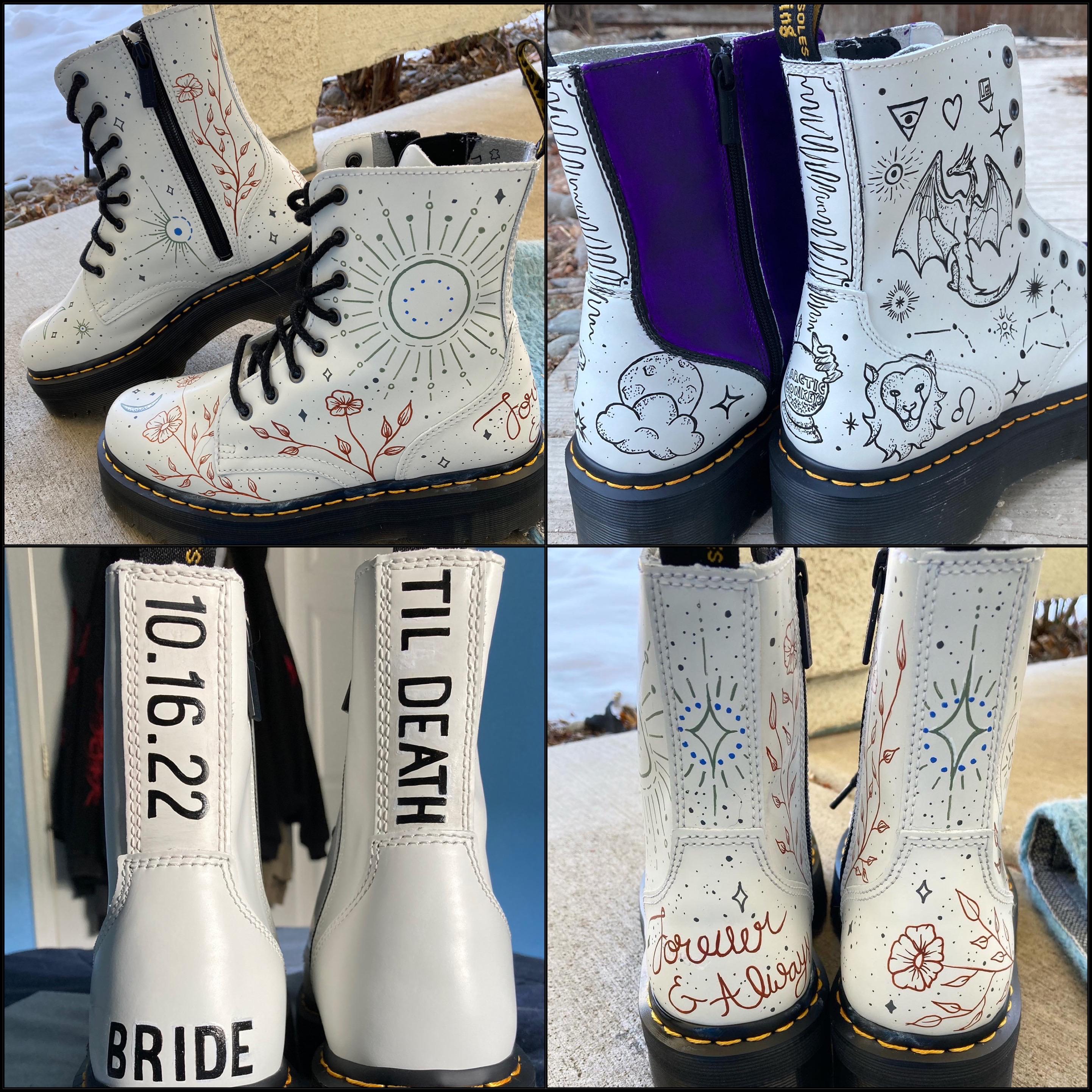 Custom Painted Dr. Martens Jadon Platforms // Personalized Custom Painted Dr. Martens Jadon Platforms // Personalized
