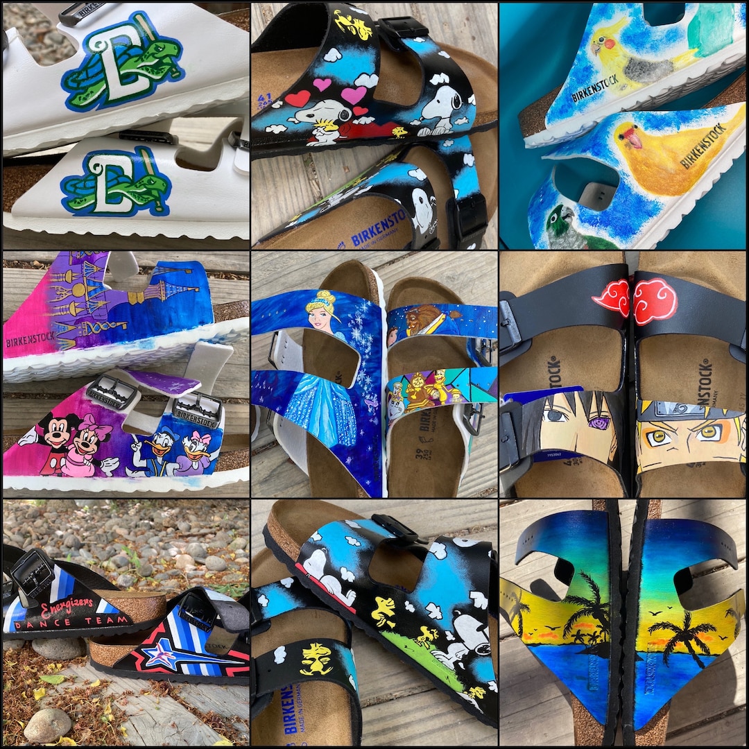 Custom Painted Birkenstocks // Personalized Handpainted Shoes / Sandals ...