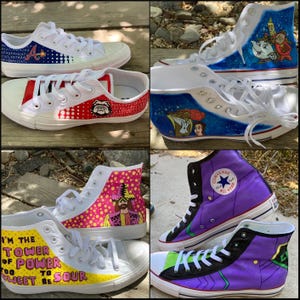 Custom Painted Converse // Completely Customizable Handpainted Shoes ...
