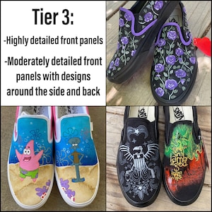 Custom Painted Vans // Completely Customizable Handpainted Shoes / Slip ...