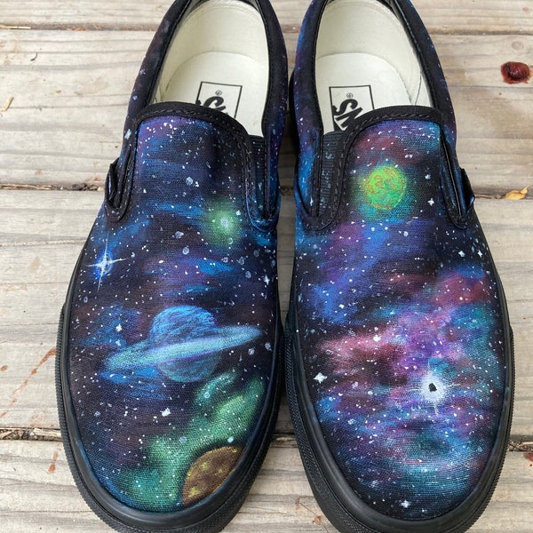 Galaxy Vans - Etsy