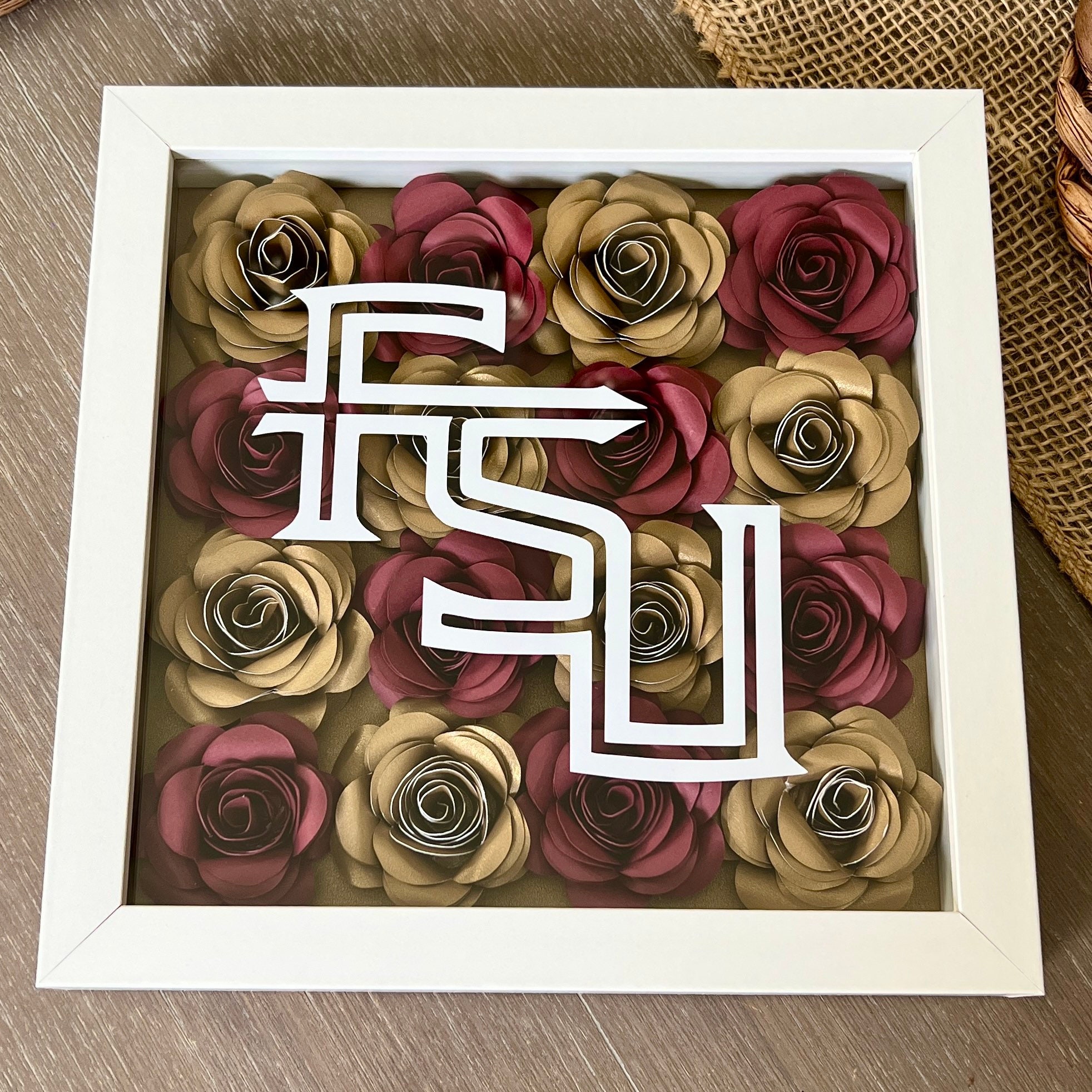 College Shadow Box, College Gift, Graduation, Noles, Wall Decor, Home ...