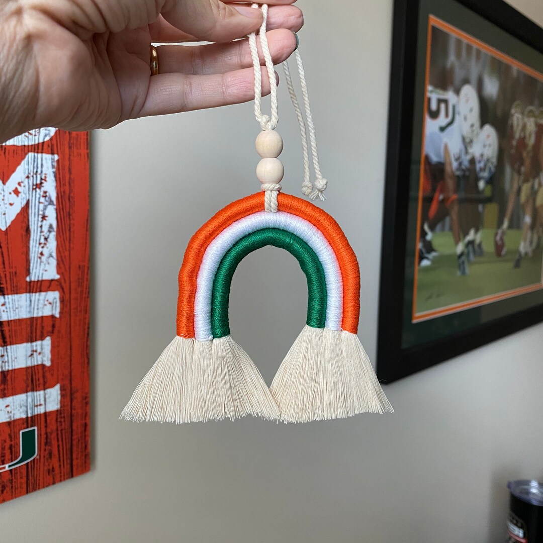 University of Miami Colors Car Charm Rainbow/ Handmade New/ Miami ...