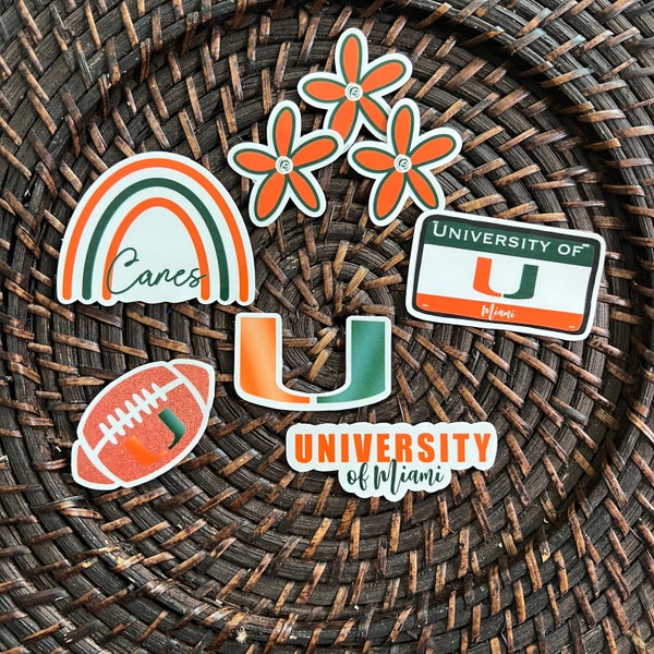 University of Miami Hurricanes Stickers - Etsy