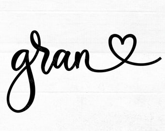 Gran Word Svg - Etsy UK