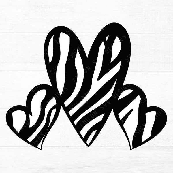 Zebra Print Heart - Etsy