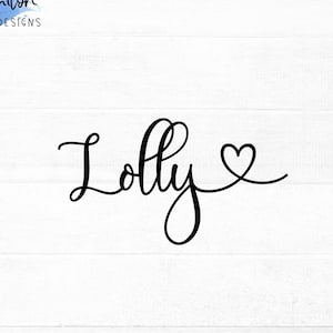 Lolly SVG Cut File for Cricut and Silhouette With Heart Detail, PNG ...