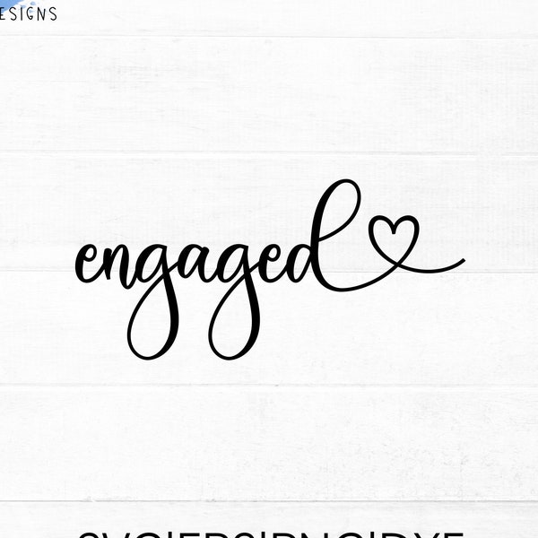 Engaged Svg - Etsy