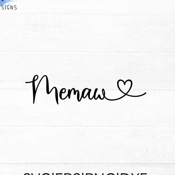 Memaw Svg - Etsy