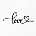 Love SVG Cut File for Cricut and Silhouette With Heart Detail ...