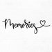 Memories SVG Cut File for Cricut and Silhouette, PNG, EPS, Dxf With ...
