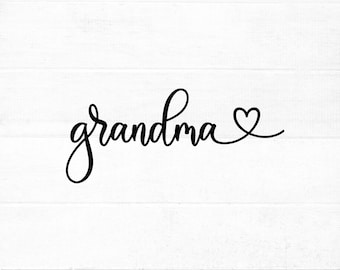 The Word Grandma In Cursive