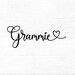 Grammie SVG Cut File for Cricut and Silhouette With Heart Detail, PNG ...