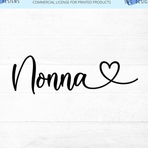 Nonna SVG Cut File for Cricut and Silhouette With Heart - Etsy