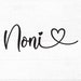 Noni SVG Cut File for Cricut and Silhouette With Heart Detail, PNG, EPS ...