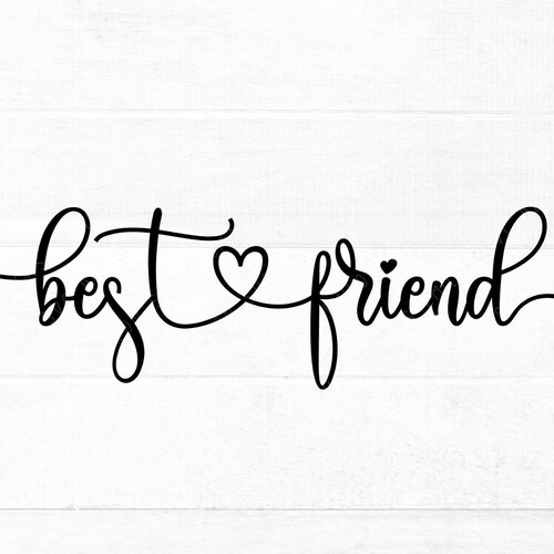 BFF SVG Cut File for Cricut and Silhouette With Heart Detail - Etsy