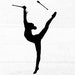 Rhythmic Gymnastics SVG for Cricut and Silhouette With Clubs - Etsy
