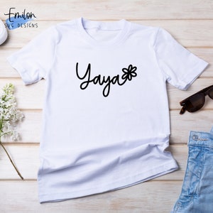 Yaya SVG Cut File for Cricut and Silhouette With Flower Detail, PNG ...