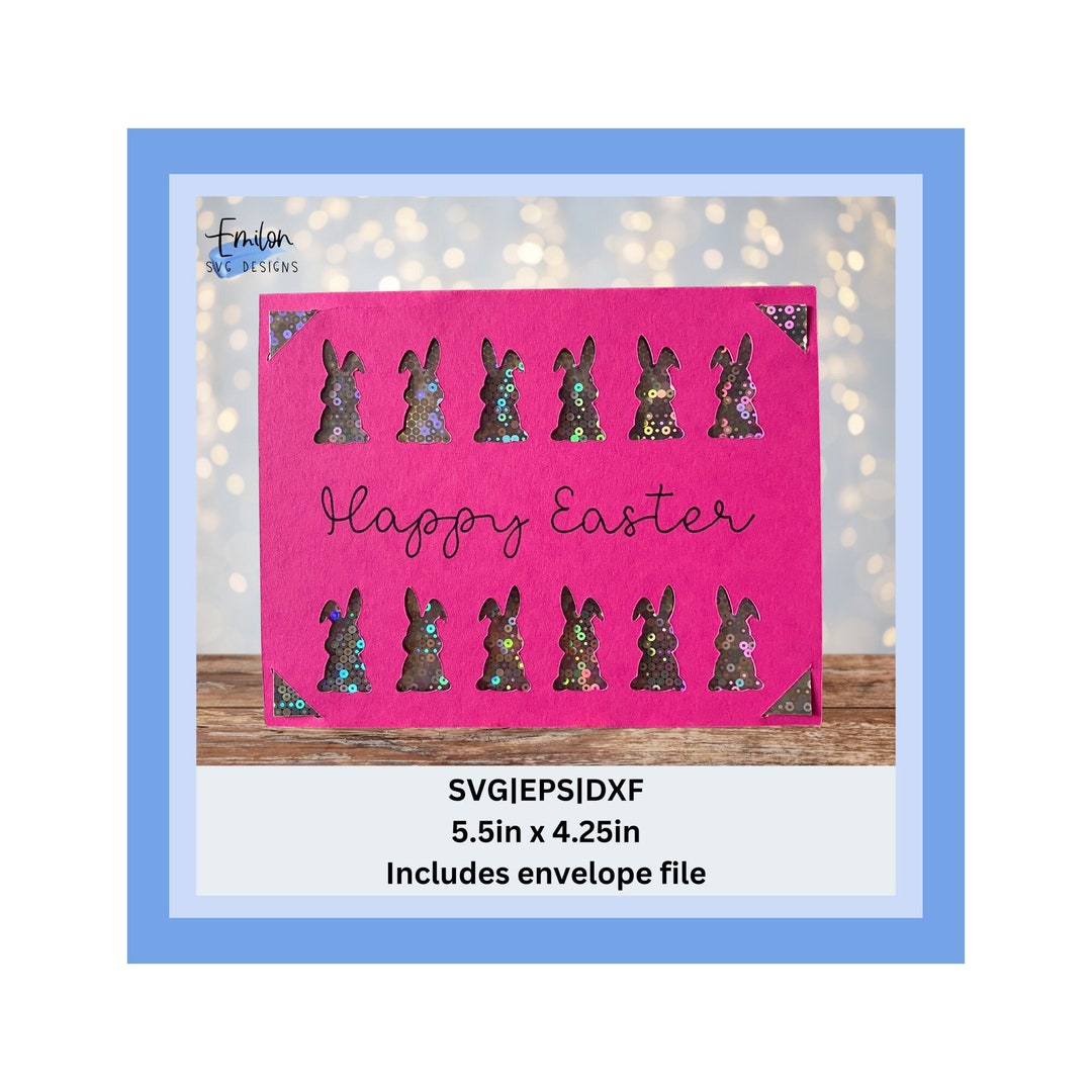 Happy Easter Insert Card SVG Cut File | Cricut Joy Compatible Easter ...