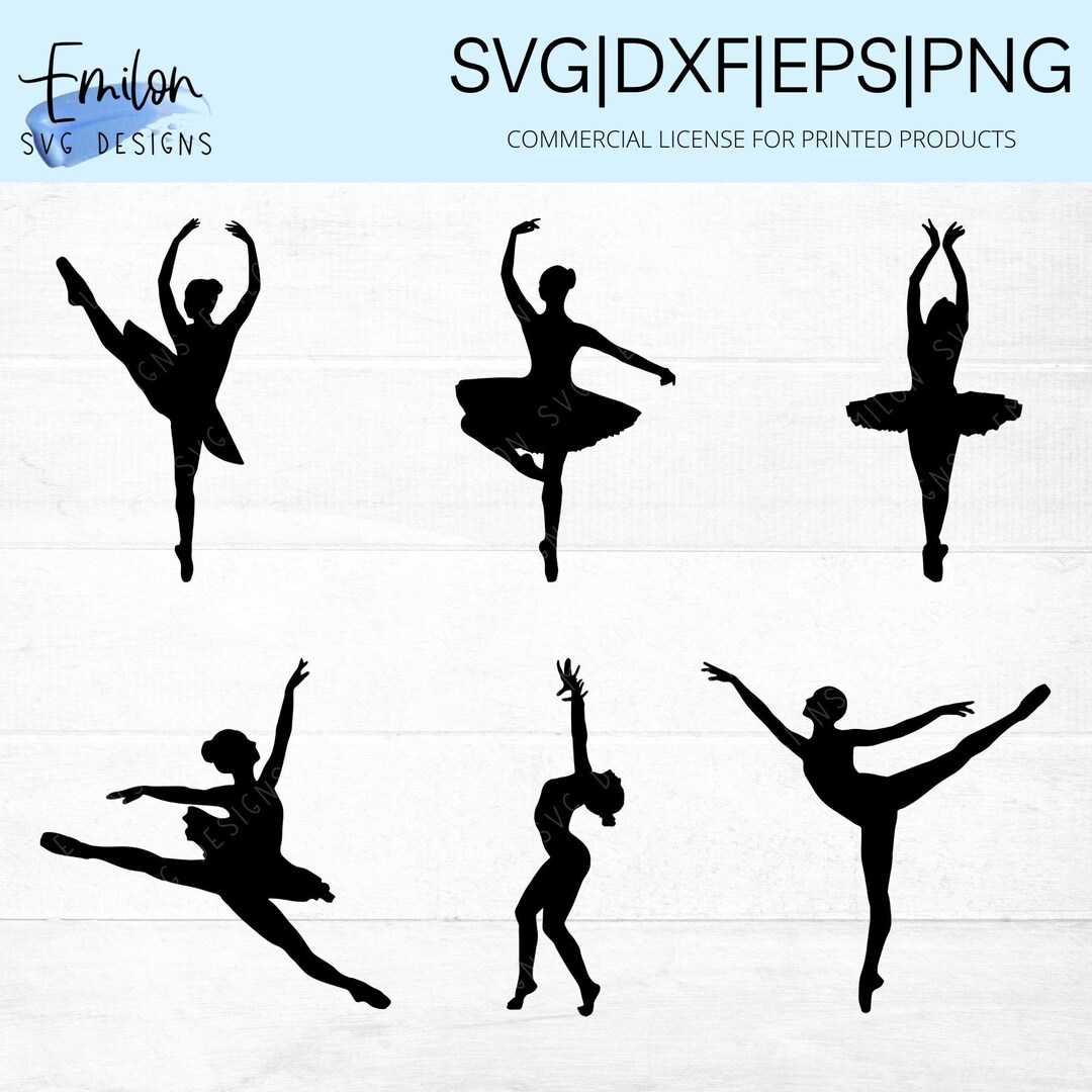 Ballet SVG Dance Bundle, Cut Files for Cricut and Silhouette Ballerina ...