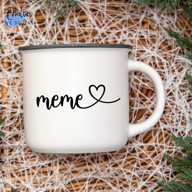 Meme SVG Cut File for Cricut and Silhouette With Heart Detail - Etsy