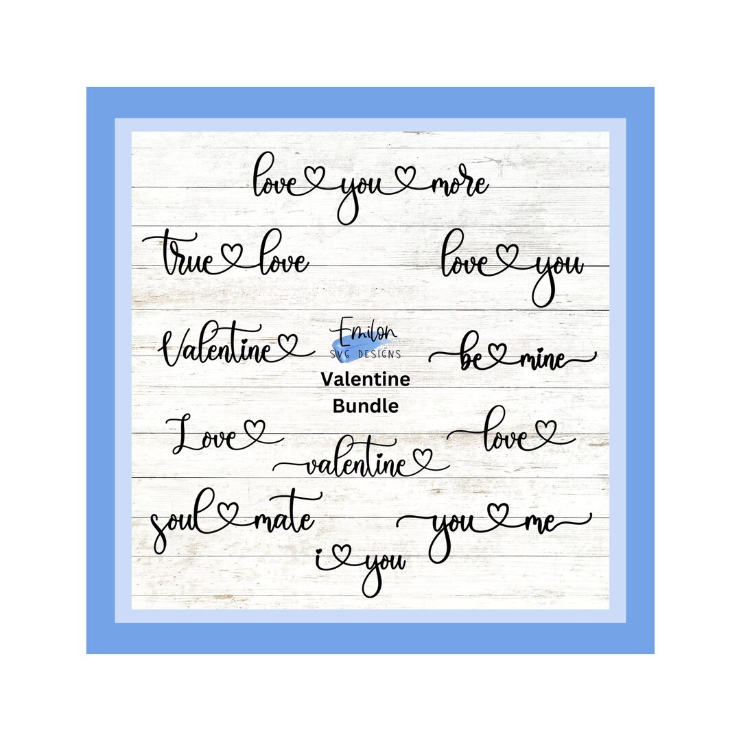 Valentine SVG Cut File Bundle for Cricut and Silhouette With Heart ...